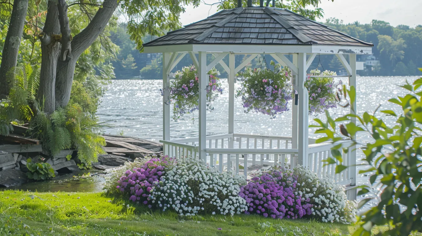 25+ Stunning Gazebo Hanging Flowers to Create a Blooming Retreat