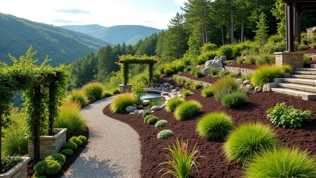 19 Modern Mulch Landscaping Ideas on Hills and Slopes