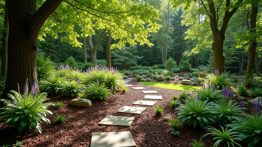 23 Beautiful Mulch Landscaping Ideas Under Trees for Shade Appeal
