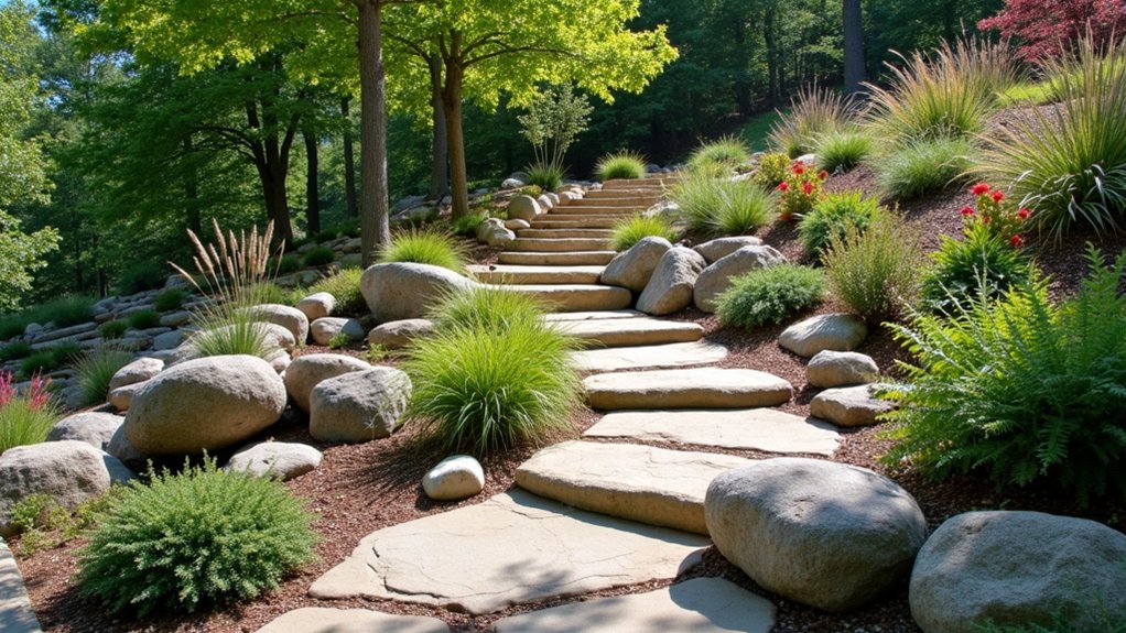 18 Easy Rock Landscaping Ideas for Slopes and Hillsides