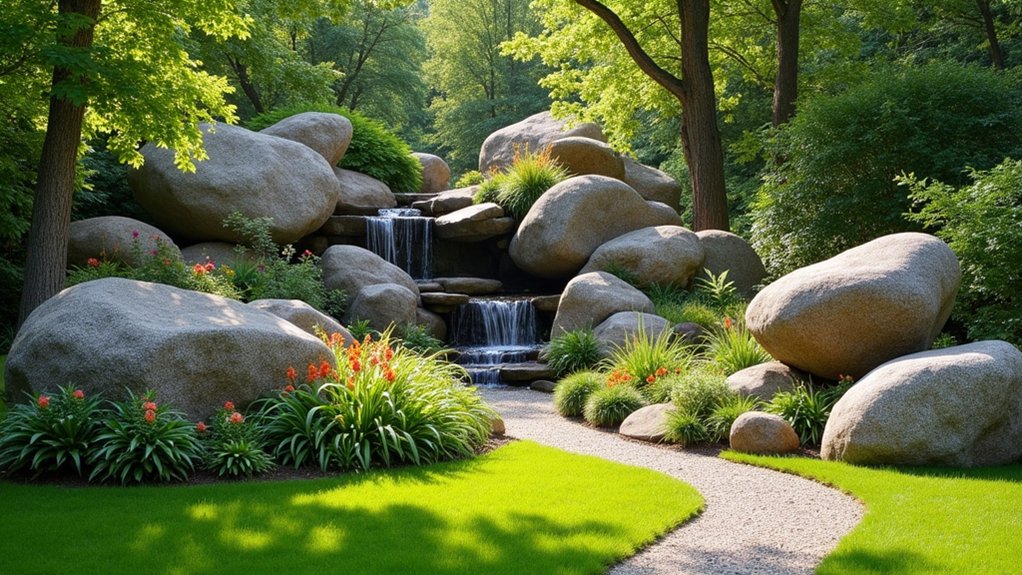 22 Amazing Rock Boulder Landscaping Ideas That Make a Statement