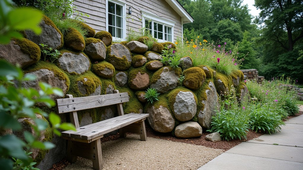 23 Artistic Boulder Wall Landscaping Ideas That Add Height and Texture