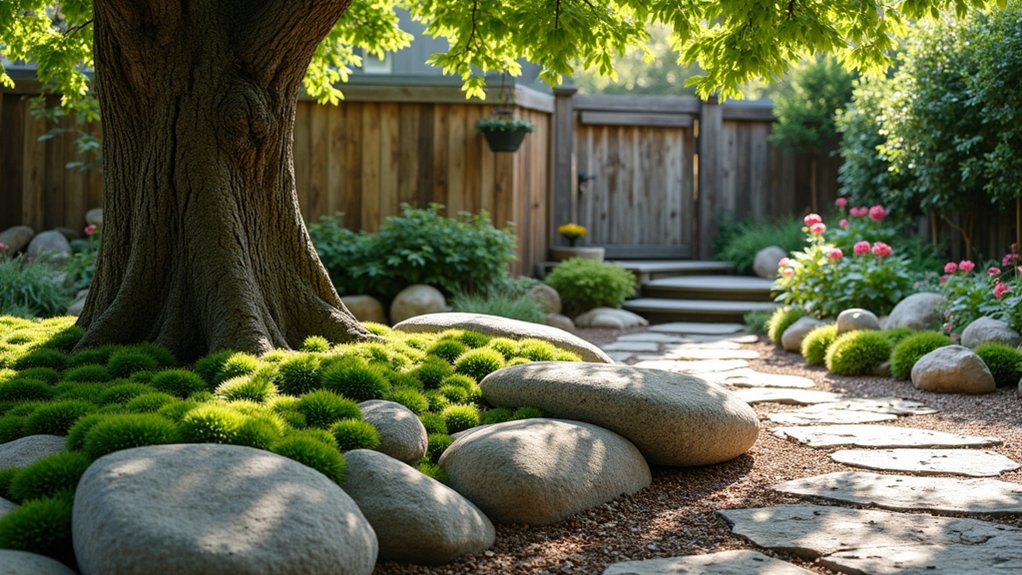 18 Creative River Rock Landscaping Around Trees That Look Effortless